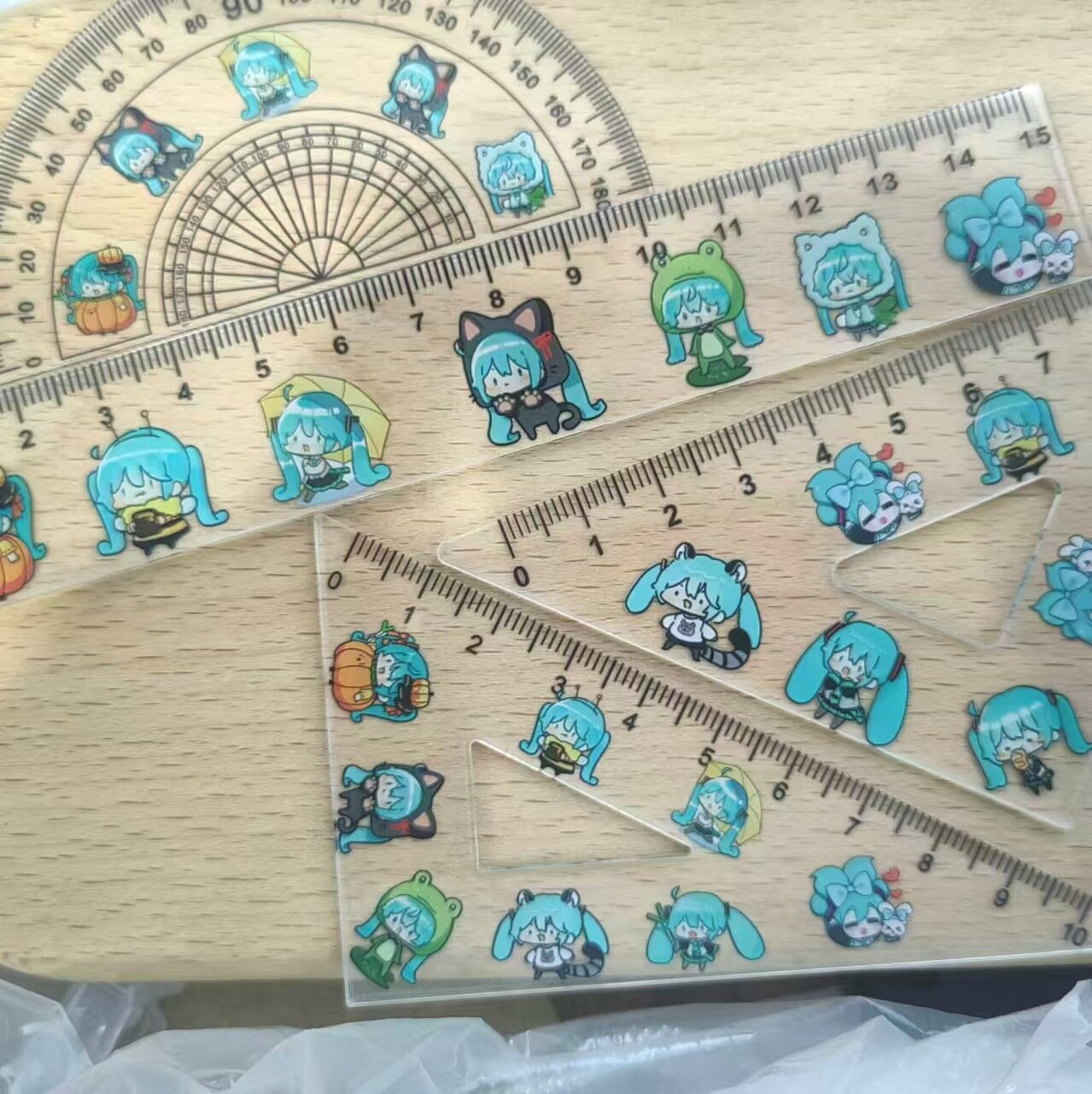 Набор линеек Princess Please Study, высококачественные линейки для студентов, полный набор, треугольная линейка