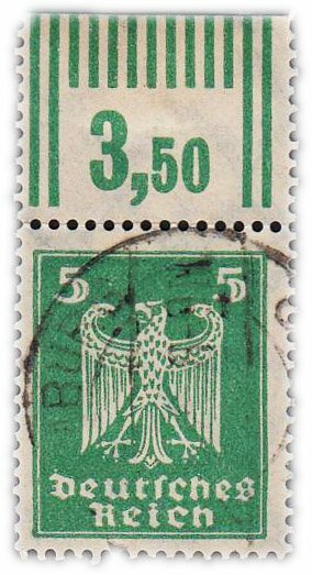 Германия, Веймарская республика, марка 5 пфеннигов 1924 Авиапочта