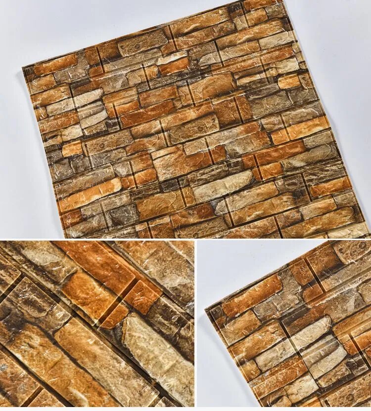 Самоклеящаяся настенная плитка 10 желтая новая 70x77см, мягкая, 3d, крытая 3d плитка для украшения дома Роскошные декоративные наклейки для кухни, гостиной, ванной, влаго- и водостойкие