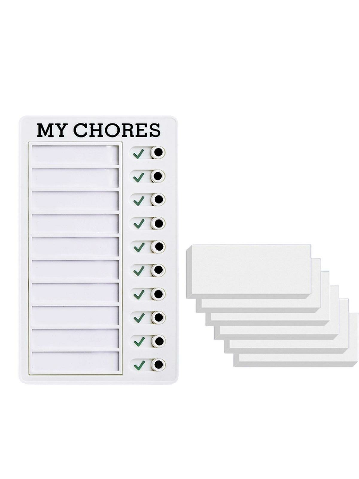 Переносная доска для составления контрольного списка домашних дел с 60 карточками для планирования