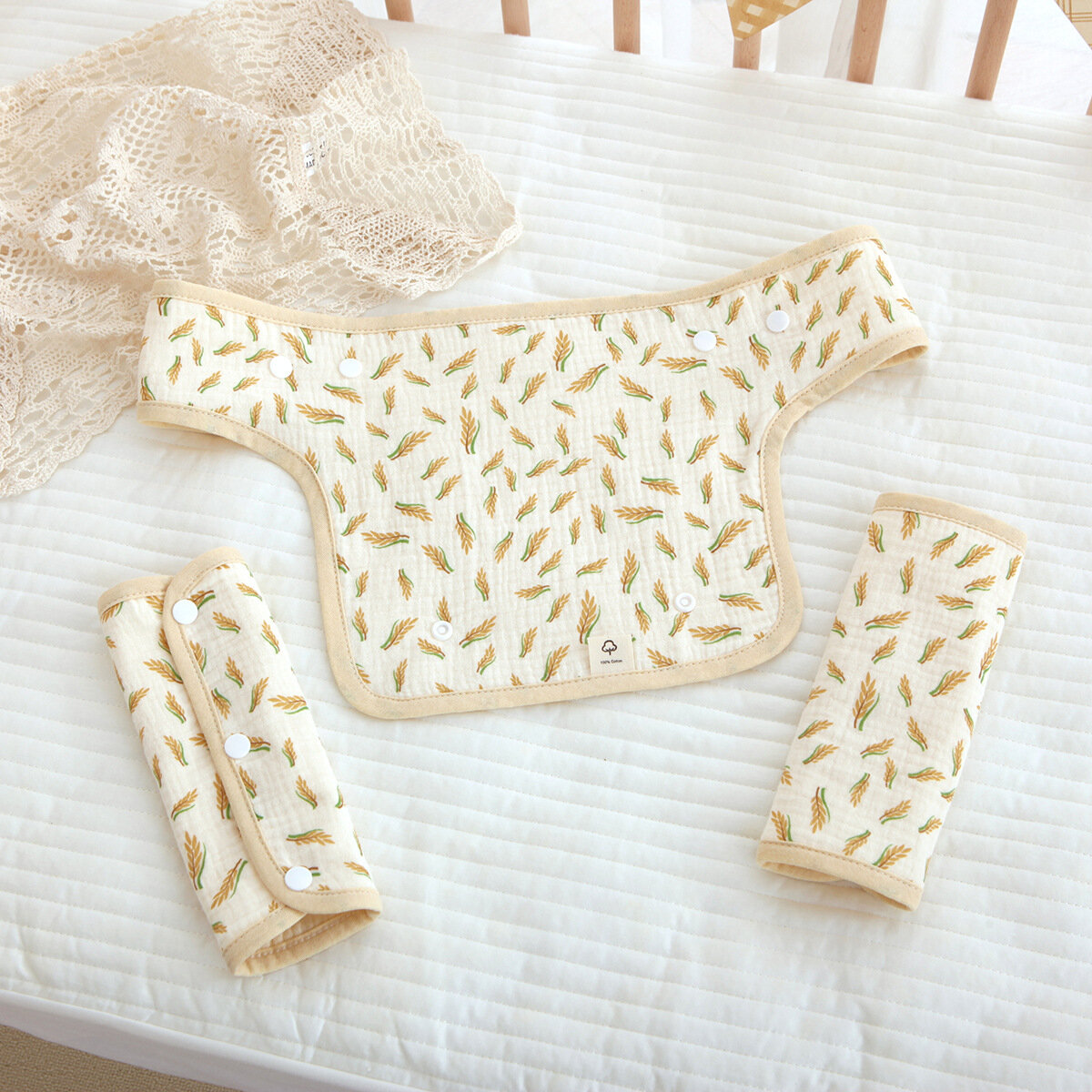 4-слойные марлевые слюнявчики для новорожденных, слюнявчики для прорезывания зубов, слюнявчики с двойными плечами, чистые хлопковые подплечники для младенцев, защита от жевания