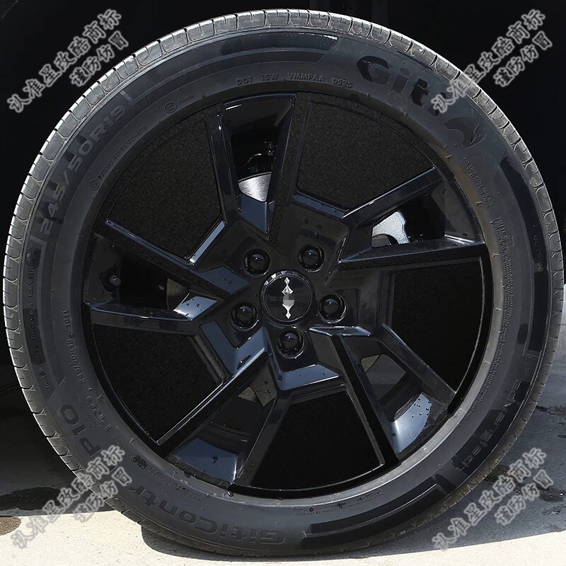Набор наклеек для колес Equinox Titanium 3 - стиль A, матовый черный, 19 дюймов, 5 штук