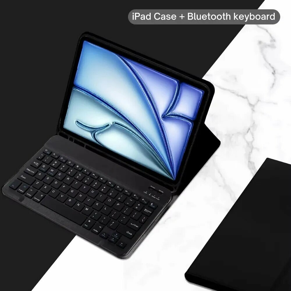 Чехол для планшета iPad Air 4th/5th 10.9 дюймов, Чехол для планшета iPad Air 11 дюймов (M2)2024/(M3)2025, русская клавиатура