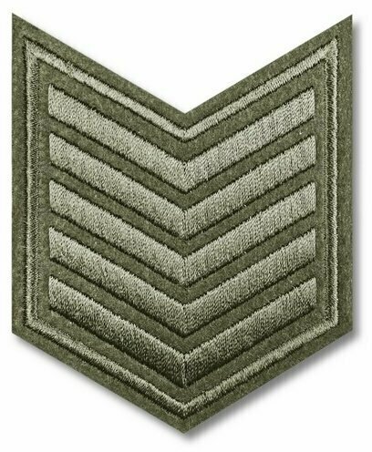 Нашивка Курсовка полевая, 5 курс. Без липучки. Размер 60x75 мм по вышивке.