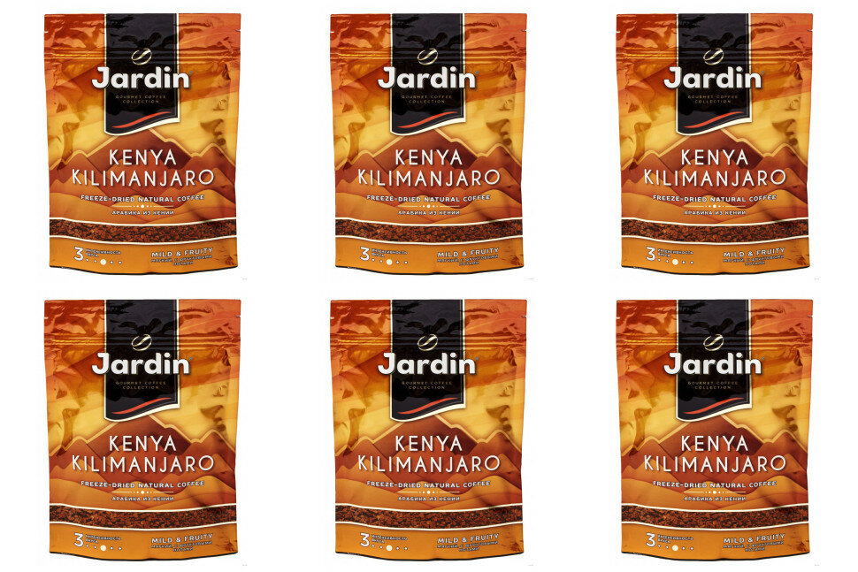 Кофе растворимый Jardin Kenya Kilimanjaro, м/у, 150 г (комплект 6 шт.) 6010187