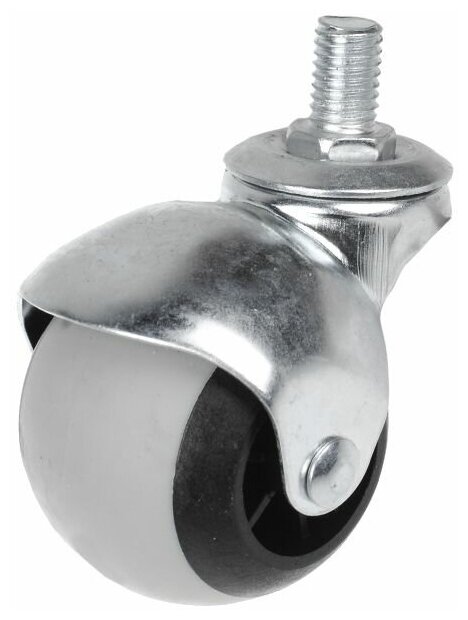 Колесо мебельное поворотное 50мм с болтом М10, подшипн, круглое (SANBERG)