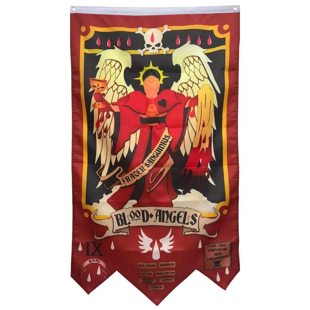 Декоративный флаг Warhammer 40K Blood Angels JOYTOY Красный, 001