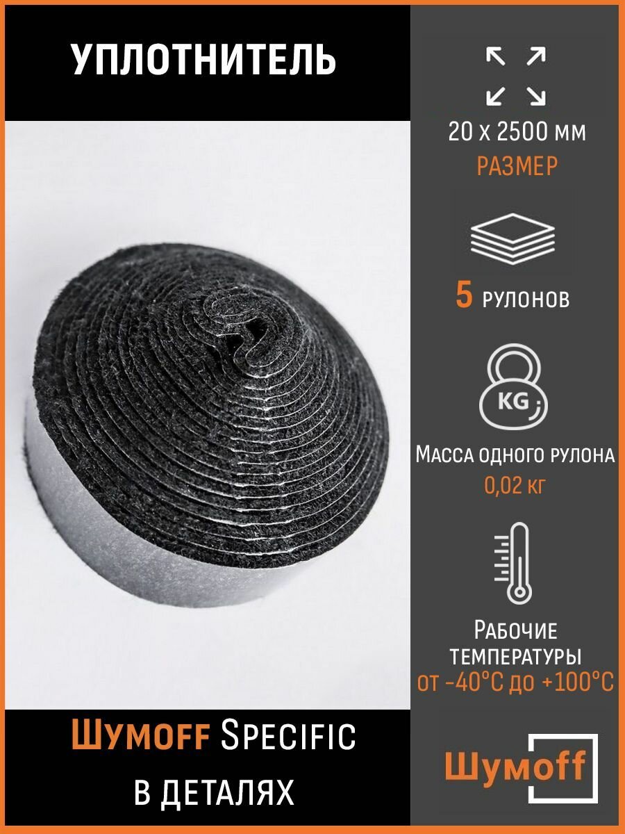 Плеяда Уплотнительная лента Specific в деталях (5 рулонов)