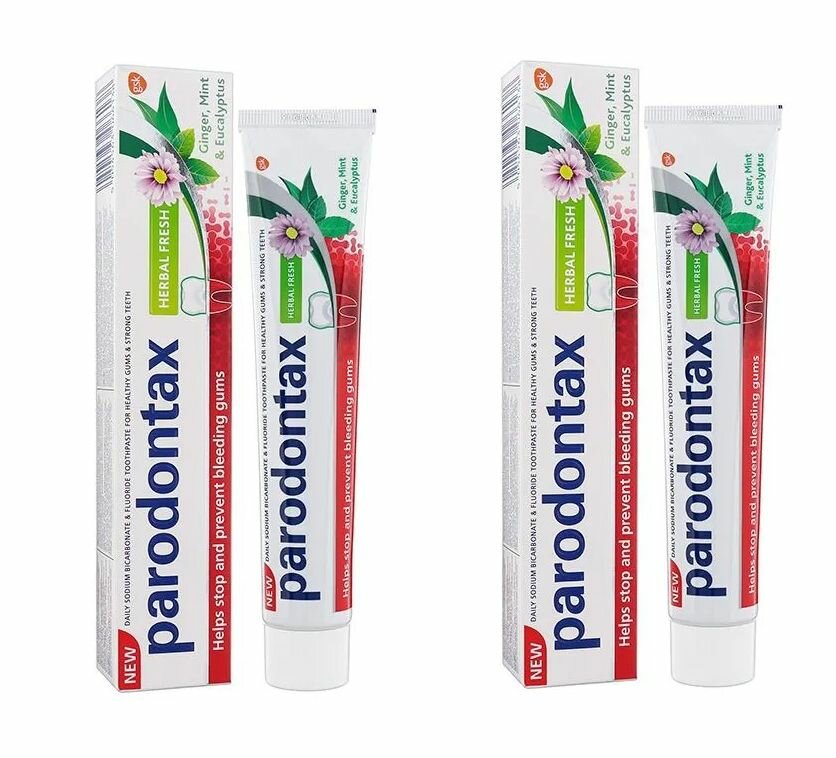 Parodontax Зубная паста Экстракты трав, 75 мл, 2 уп.