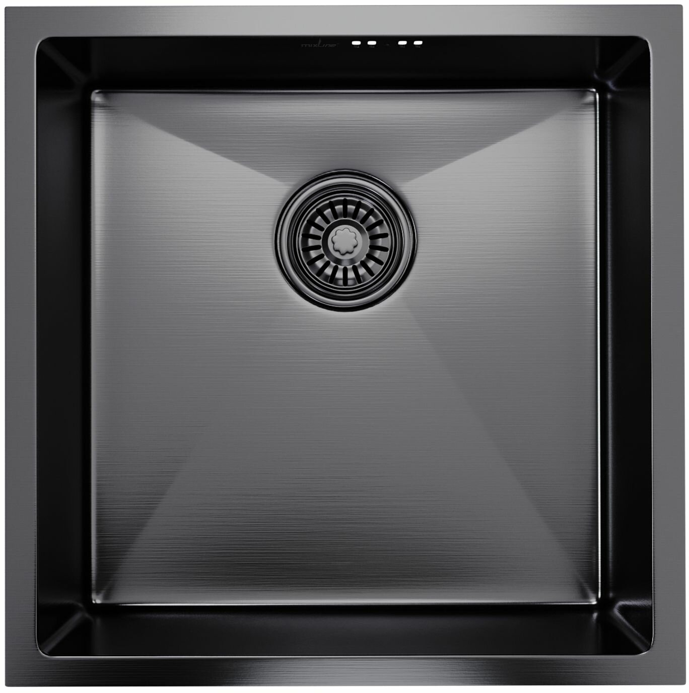 Мойка кухонная Mixline Pro 45x45 черный графит