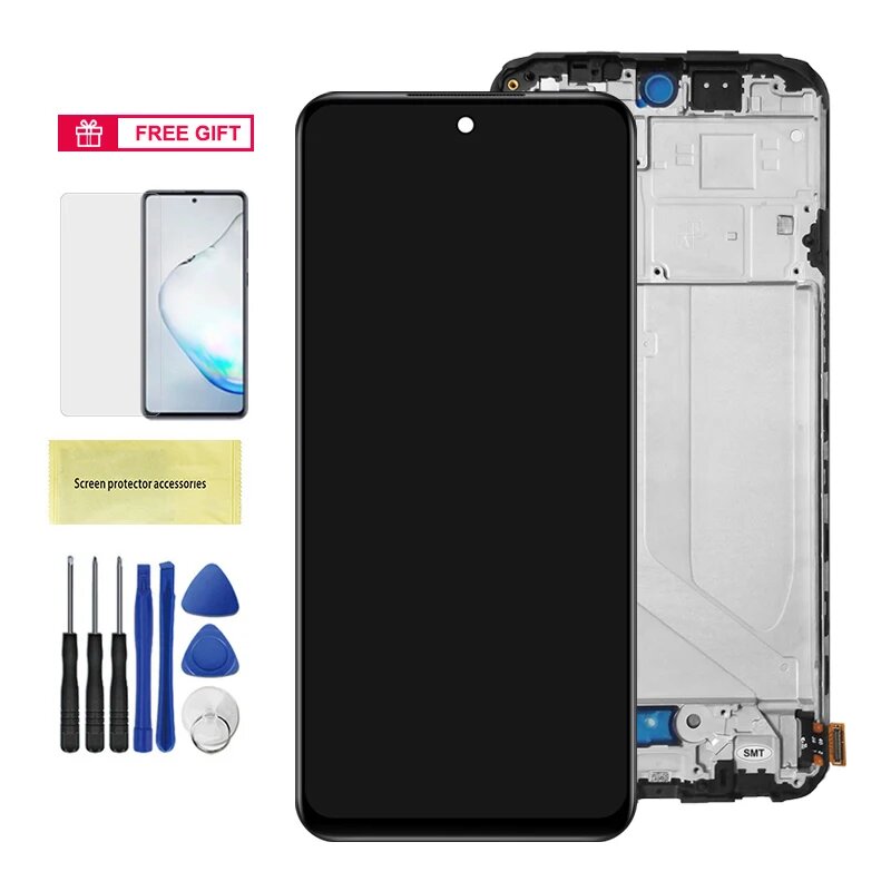 AMOLED-экран для Xiaomi Redmi Note 10 M2101K7AI, ЖК-дисплей Redmi Note 10S, дигитайзер сенсорного экрана в сборе M2101K7BG TFT with Frame