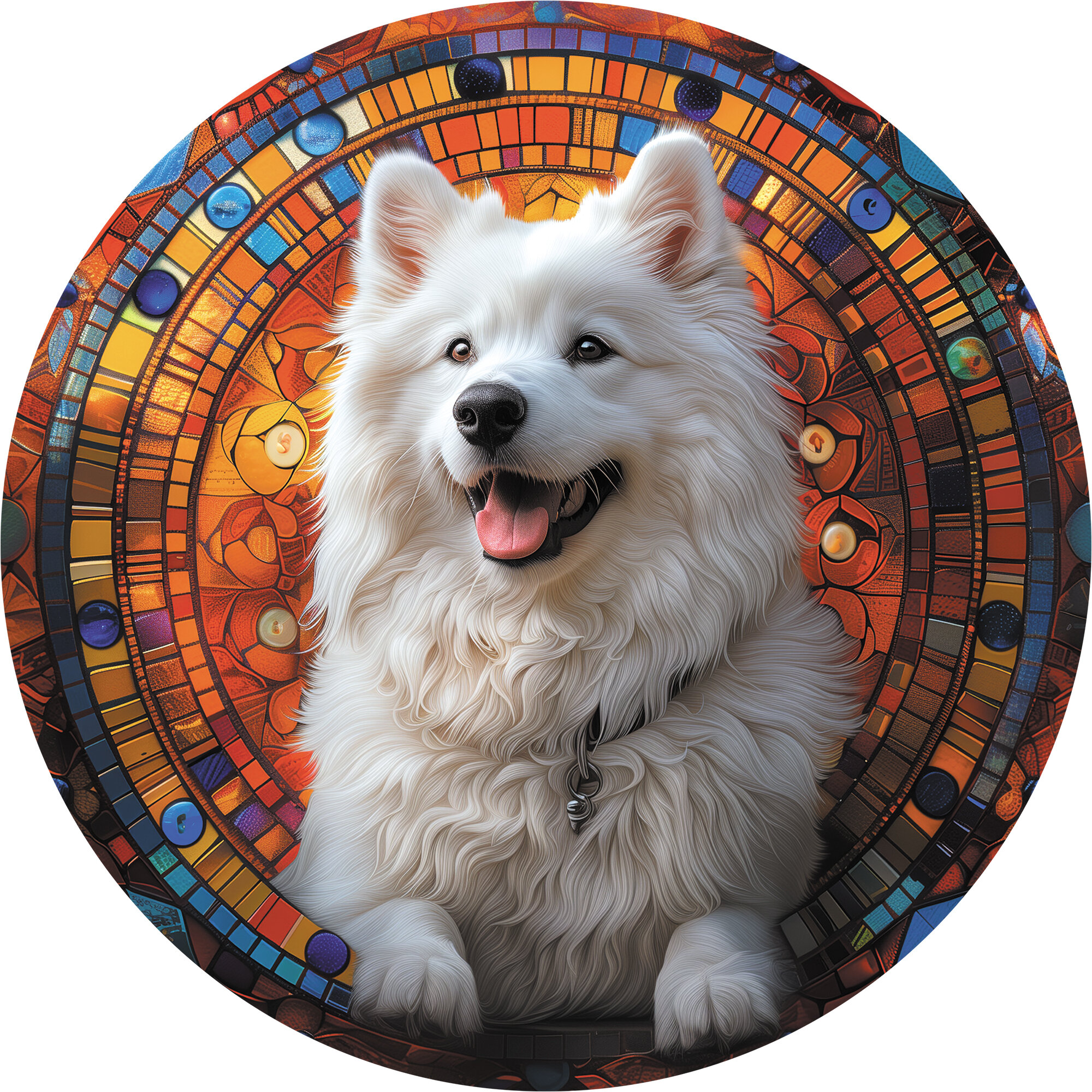 Деревянный пазл "Самоед" коллекции "Мир собак" / 30х30см, 260 деталей / Подарок для взрослых и детей