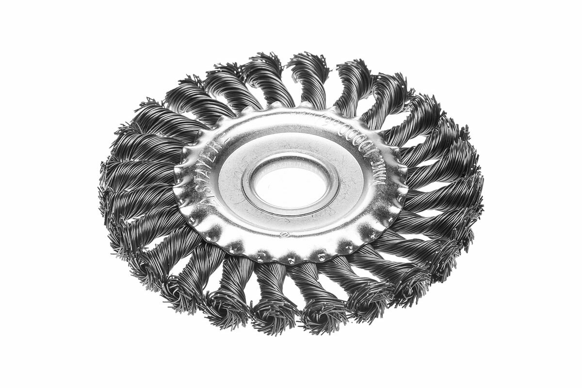 STAYER 35120-125 Щетка дисковая для УШМ 125 мм посадка 22,2 мм очистка металла