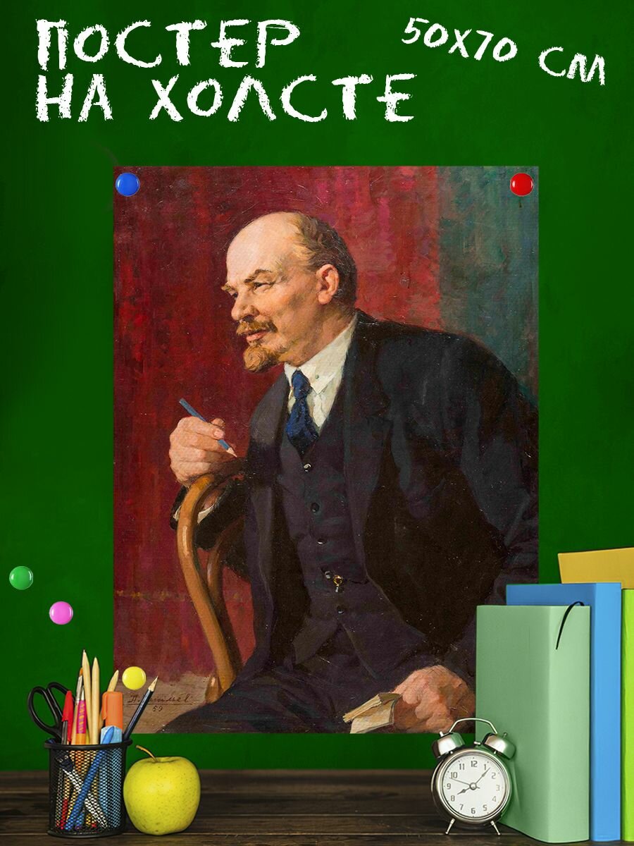 Обучающий постер-плакат для школы Портрет Владимир Ильич Ленин (2) 50х70 см