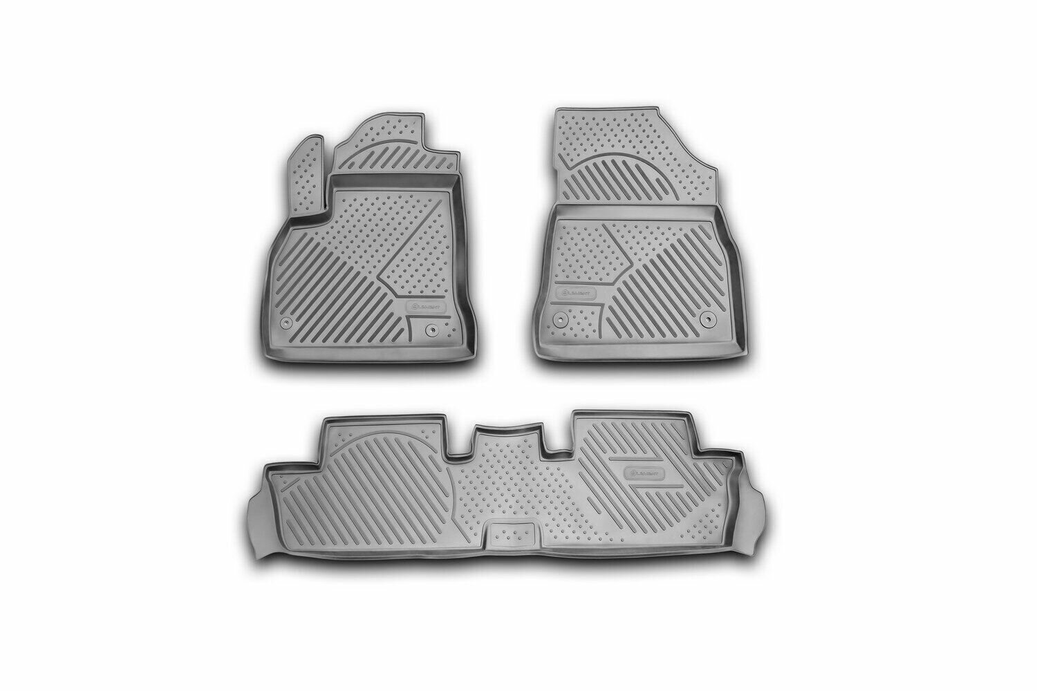 Коврики Standard, в салон PEUGEOT 3008 08/2010-2016, 3 шт. (полиуретан, чёрные) Element. CARPGT00023