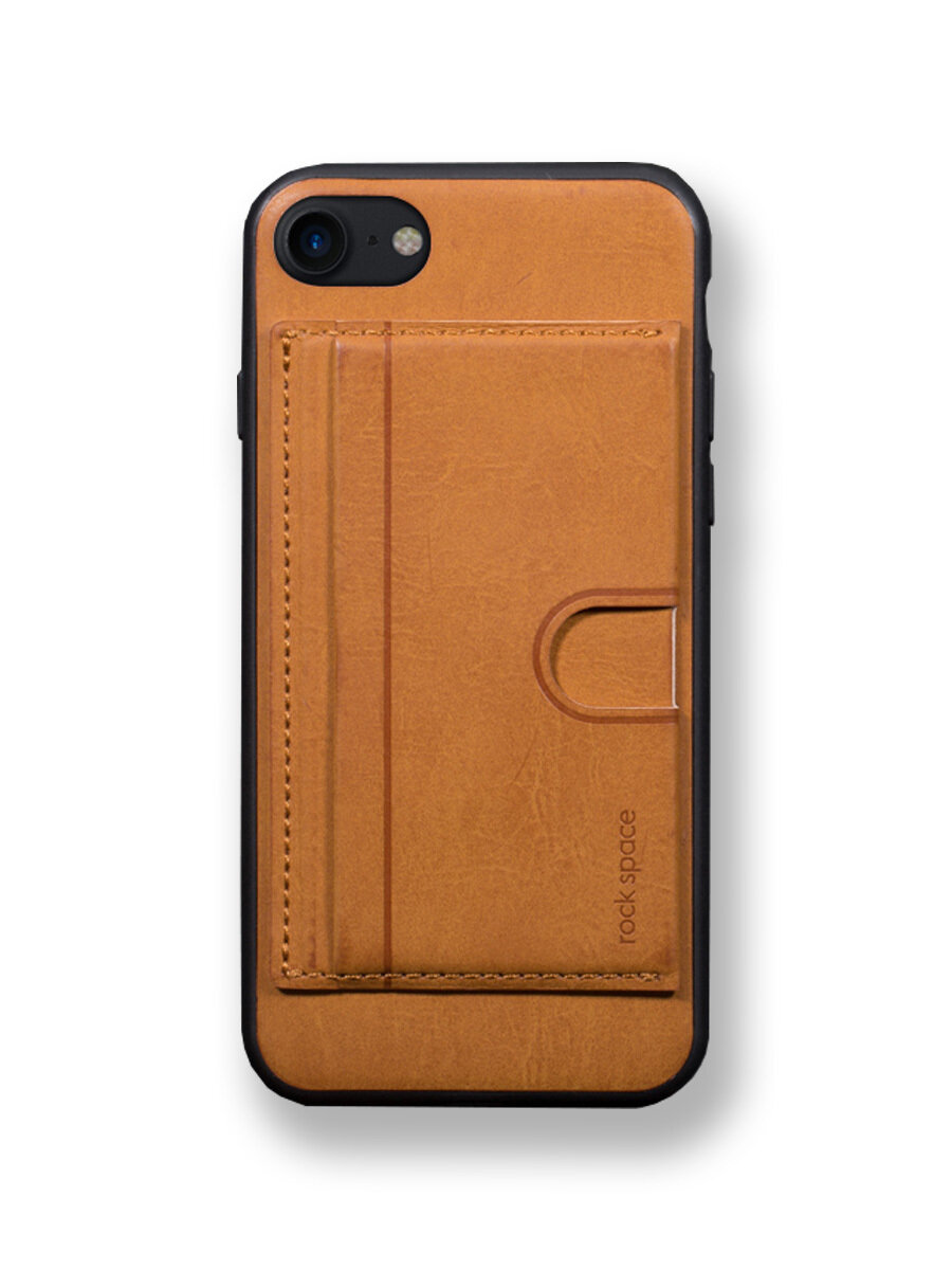 Чехол накладка с подставкой Rock Cana Series для Apple iPhone 7/8/SE 2020/SE 2022, коричневый