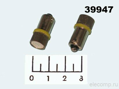 Лампа светодиодная 12V 0.5W BA9S желтая