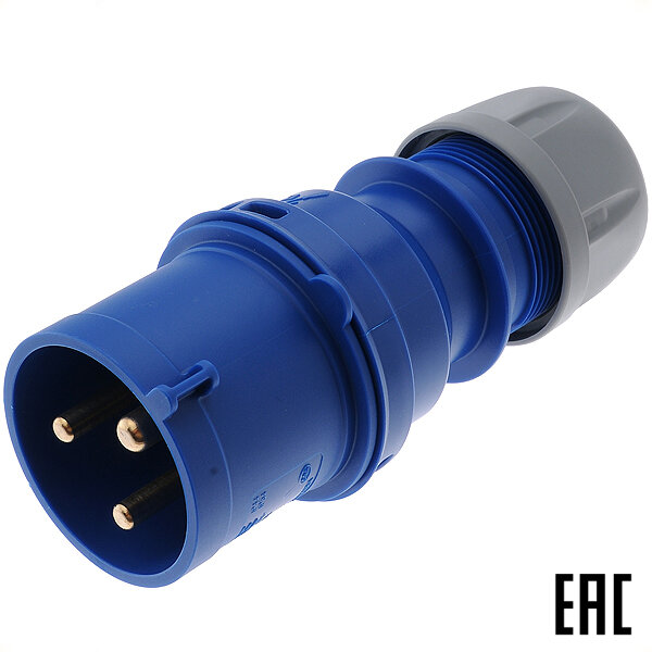 Вилка кабельная 2Р+Е 32А 250В IP44 PCE 023-6