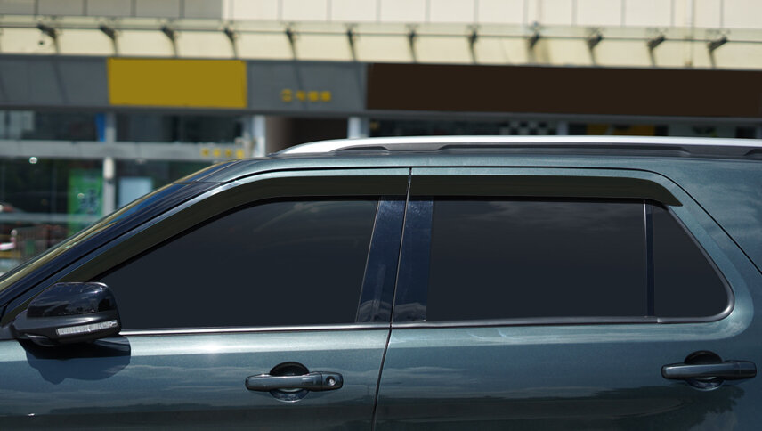 Дефлекторы Ford Explorer V, 4 штуки, черные