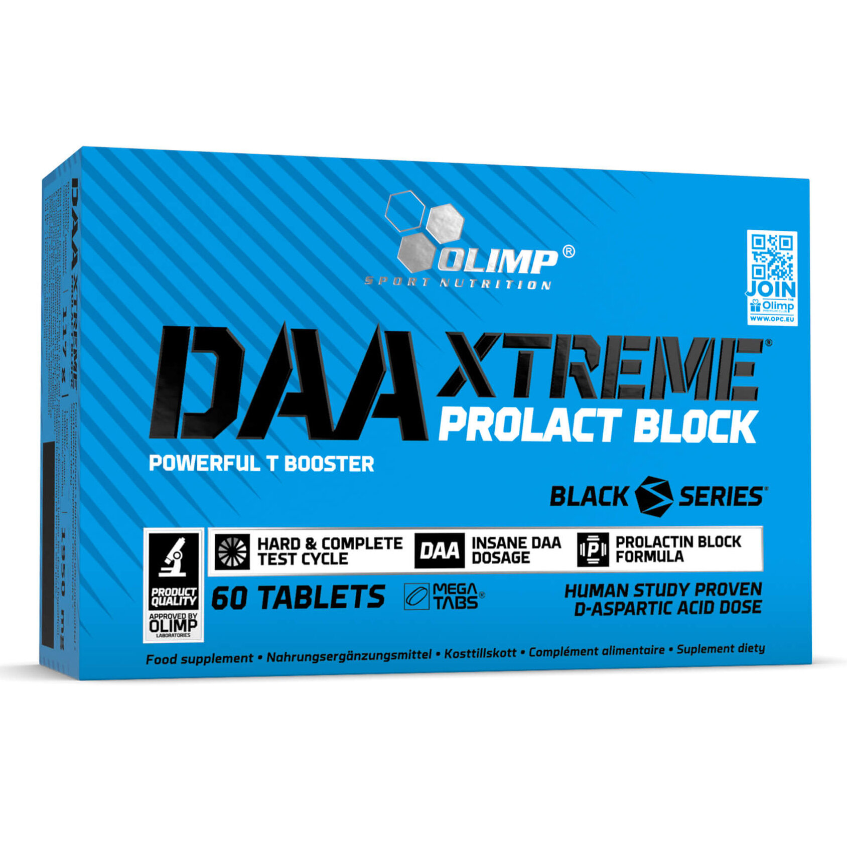 Olimp Аспарагиновая кислота, Бустер тестостерона, DAA Xtreme Prolact - block 60 таблеток