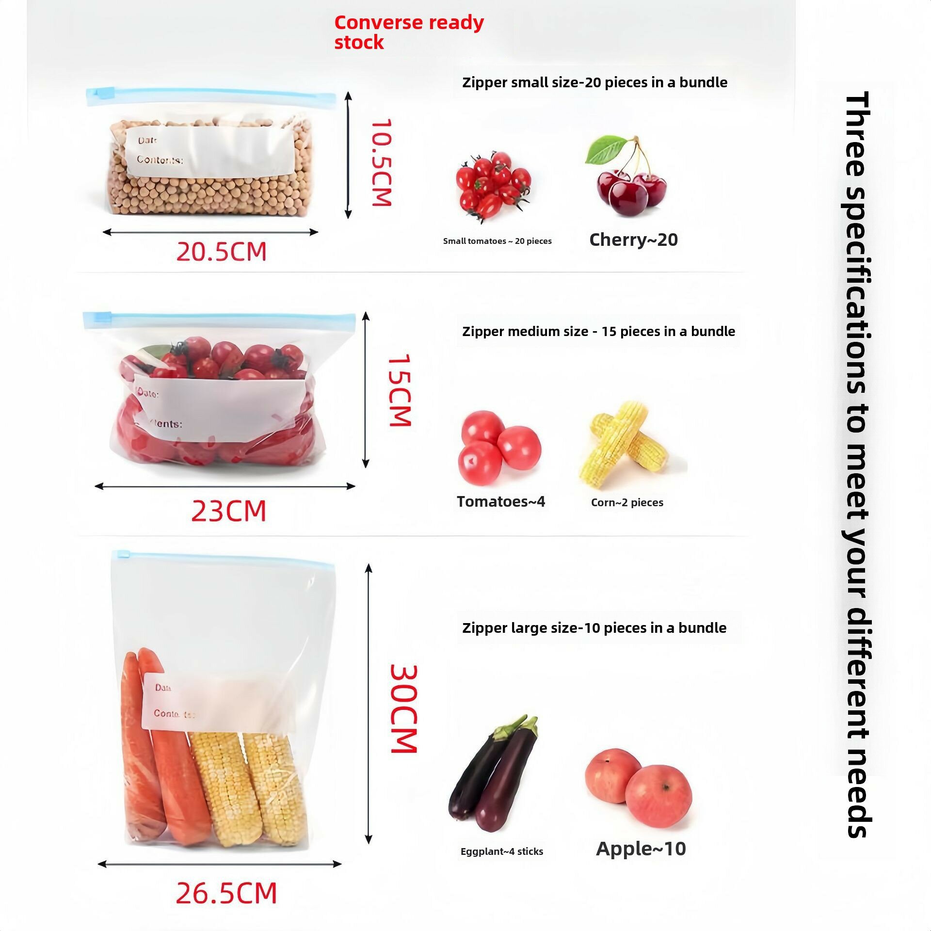 Пакет для хранения Kuangcheng, герметичный, пластик, 26.5x30 см