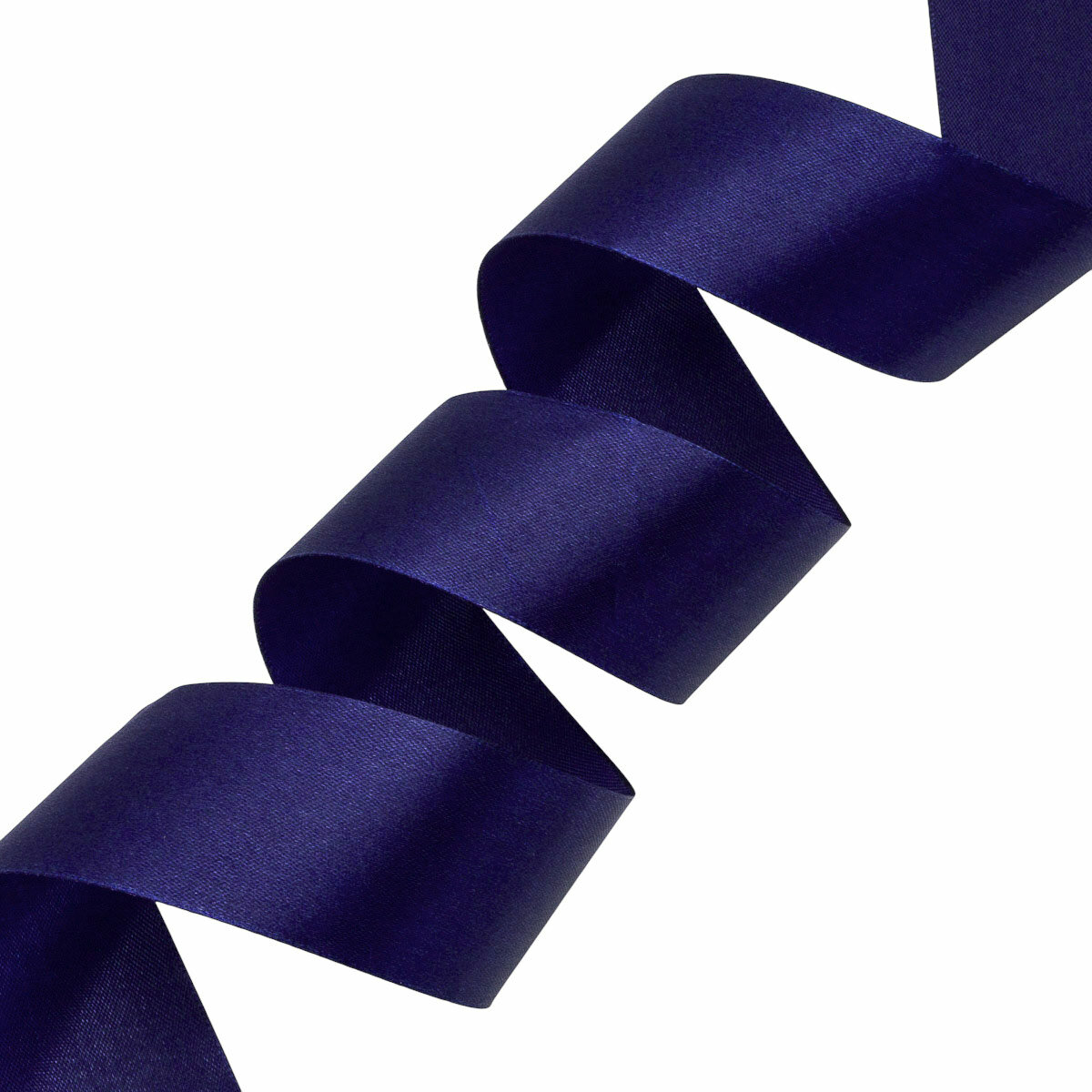 Лента атласная широкая для шитья и творчества, 5см*22,86м (77 темно-синий), Айрис