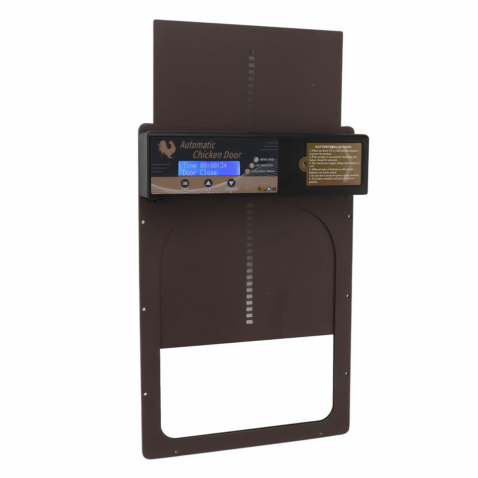 Водонепроницаемая автоматическая дверь курятника из алюминиевого сплава с таймером