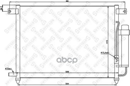 NS94641 [96539634] ! радиатор кондиционера Chevrolet Aveo, Daewoo Kalos 1.4 06> Stellox арт. 1045079SX
