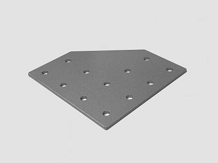 Г-соединитель 120х120, паз 8, C76 / 1шт соберизавод / пластина крепежная