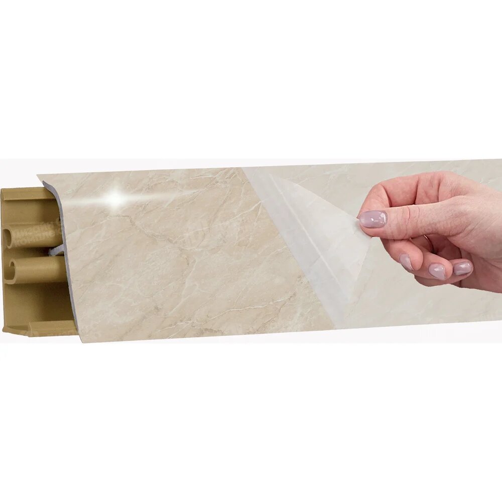 Плинтус KORNER LB 38 61 мрамор бежевый 3.0 м 61 38-61