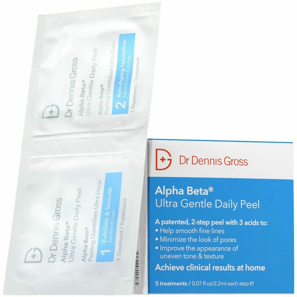 Ультранежный ежедневный пилинг для чувствительной кожи Dr. Dennis Gross Alpha Beta Ultra Gentle Daily Peel 3 treatments
