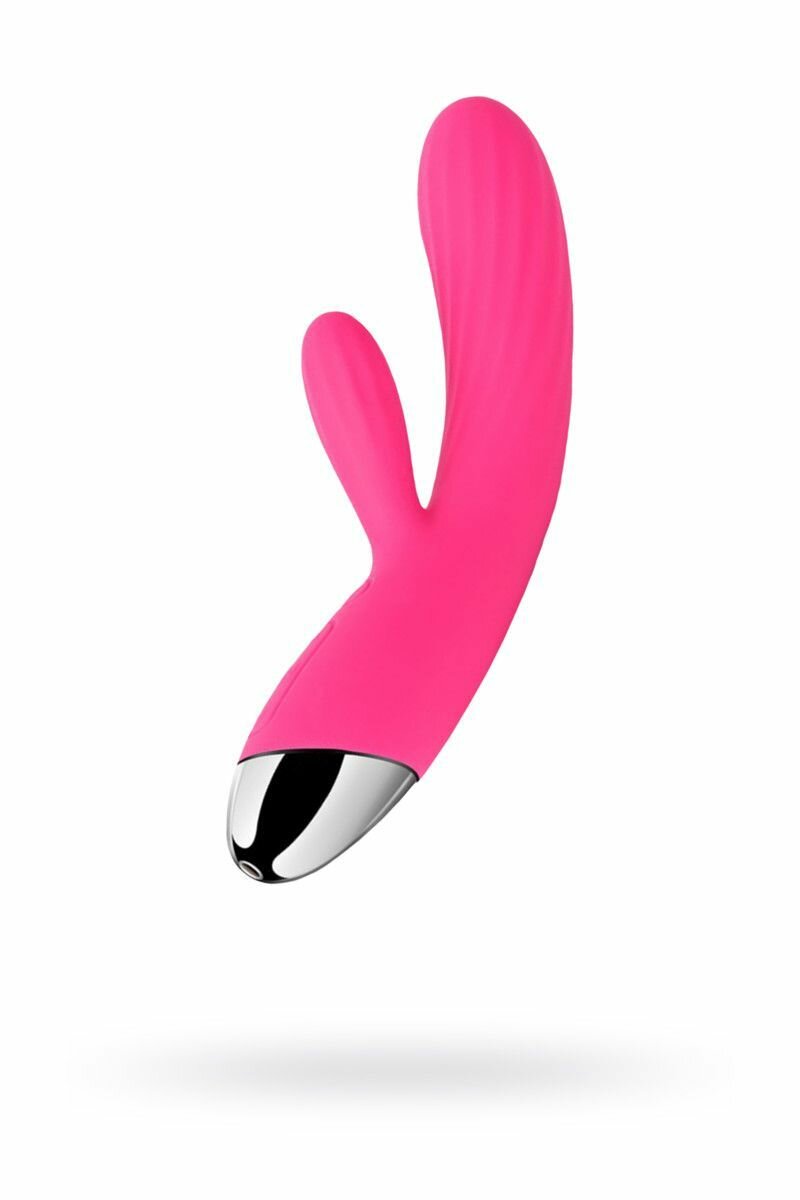 Вибратор с клиторальным стимулятором Svakom, силикон, розовый, 19,1 см