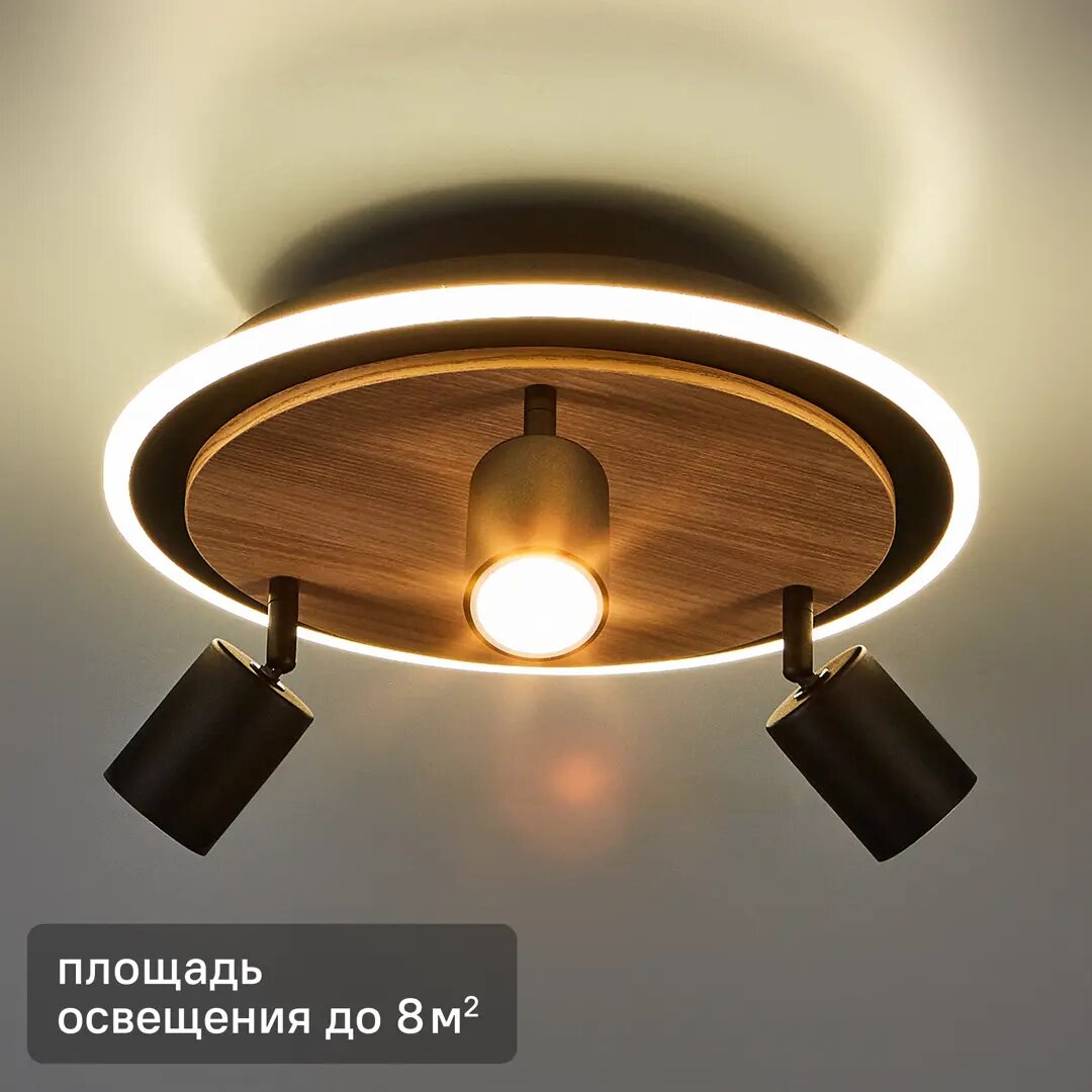 Светильник подвесной светодиодный Lumion Ledio 6572/15CLR 8 м² нейтральный белый свет цвет черный