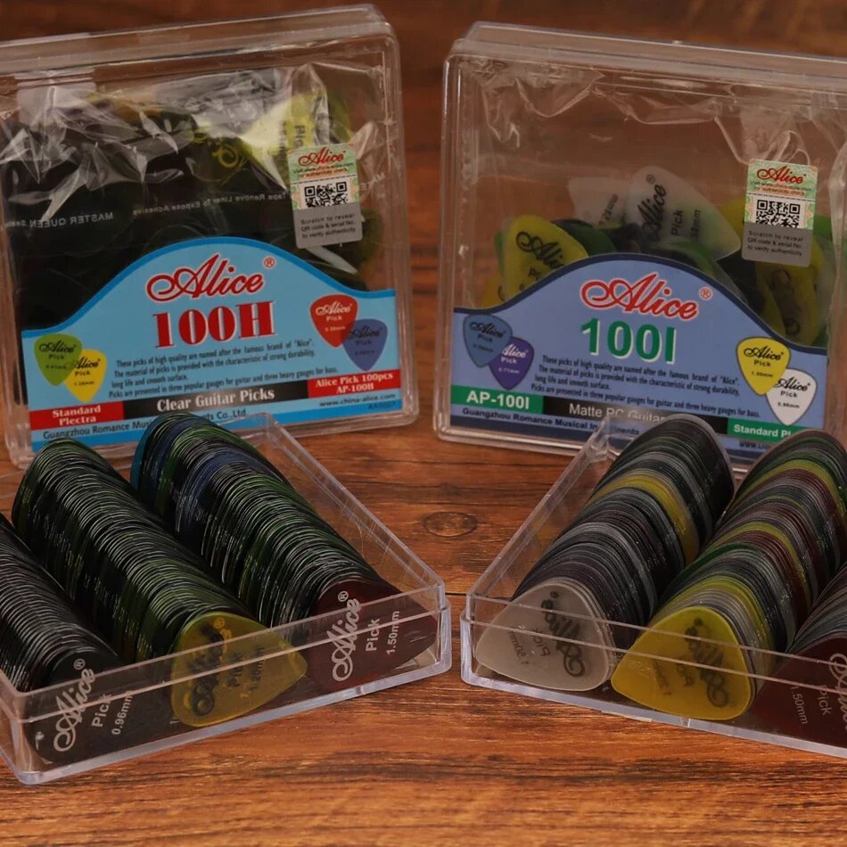Медиаторы для гитары Alice 30/40/50 шт, ПК, разноцветные Matte 50 PCS Mixed