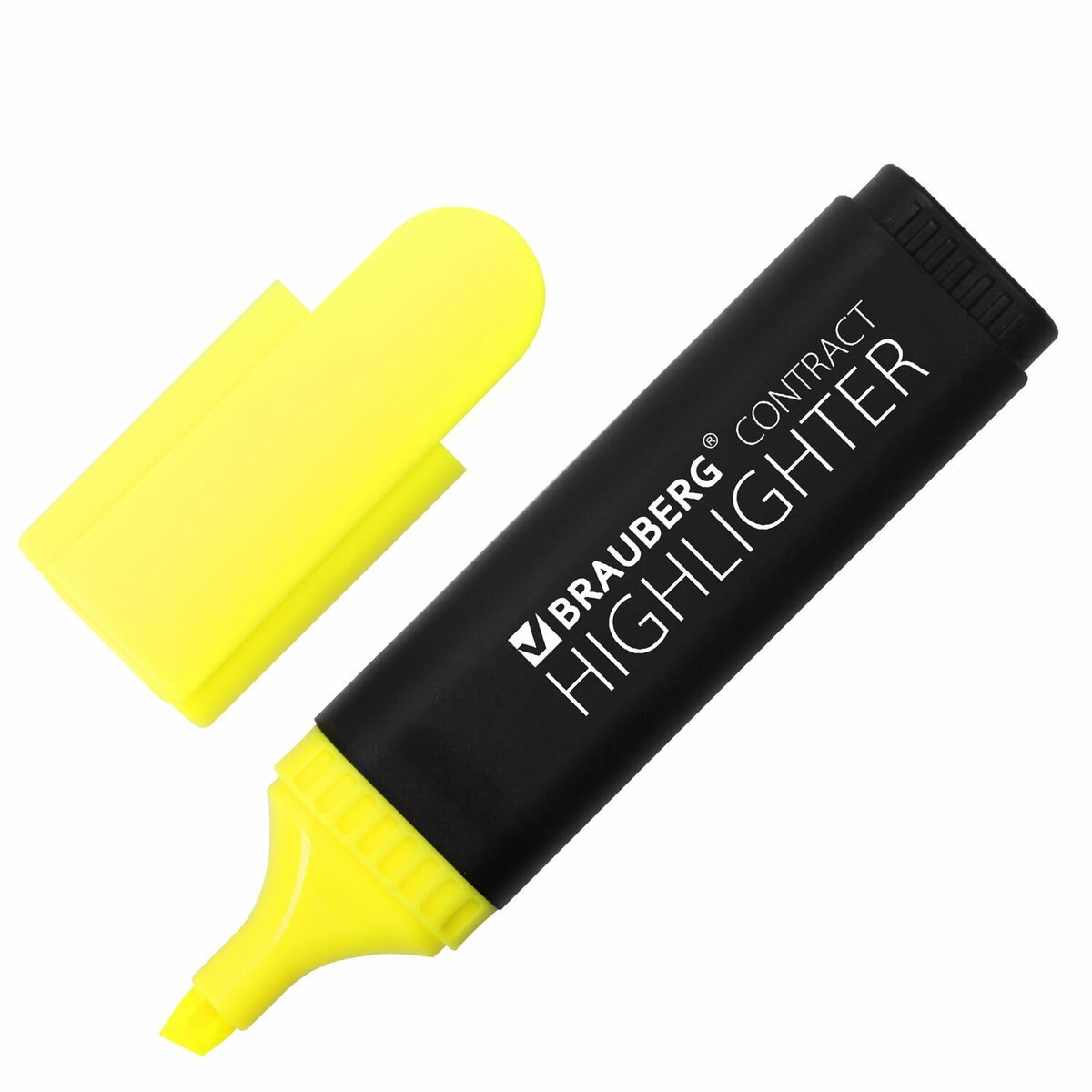 Маркер-текстовыделитель Brauberg Contract (1-5мм, желтый) (150389), 10шт.