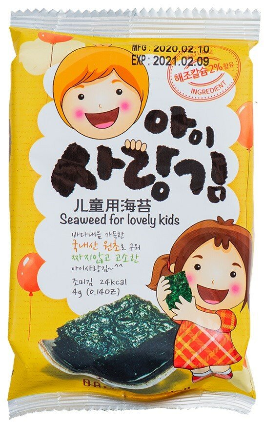Manjun морская капуста для детей без добавок 4 гр