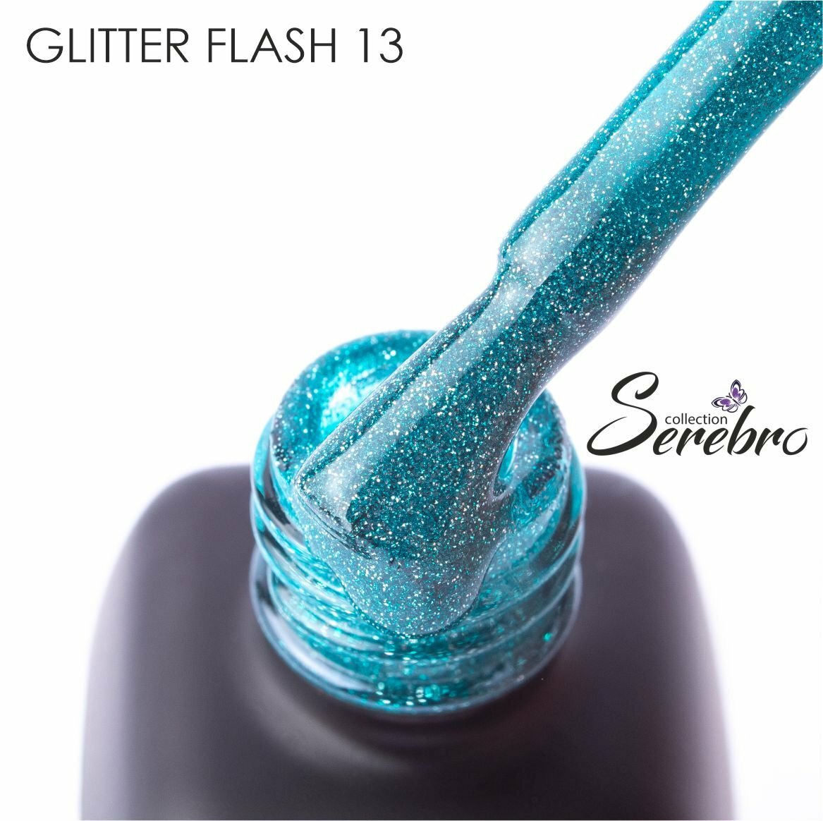 Гель-лак Serebro Glitter Flash №13 11 мл