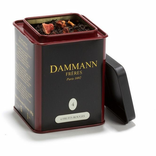 Чай DAMMANN The 4 Fruit Rouges (Четыре красных фрукта), черный, 100 г