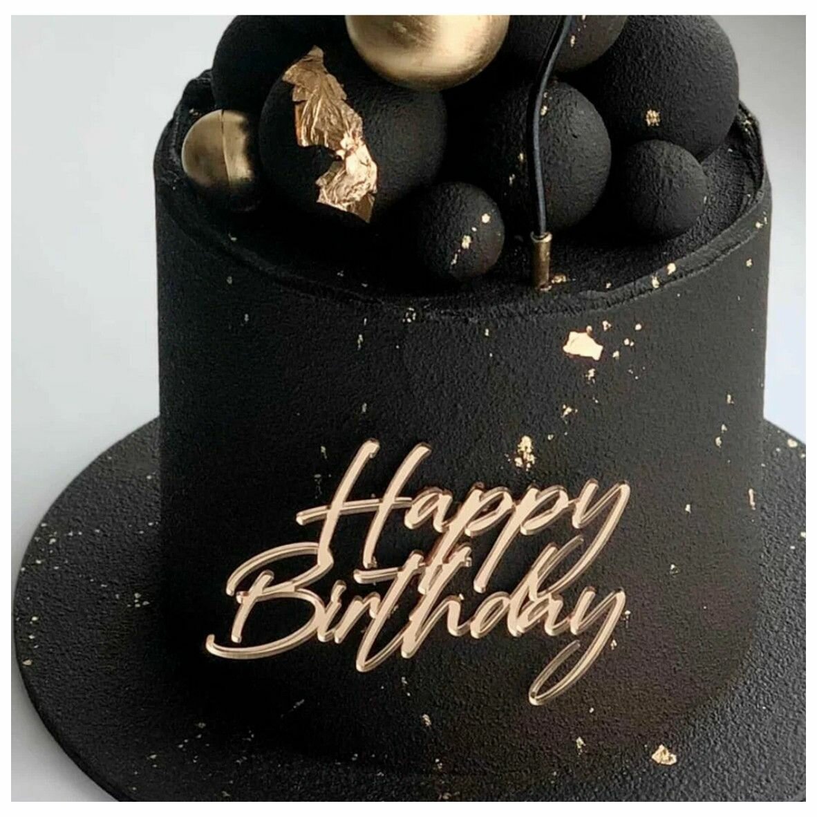 Украшение из оргстекла, Нappy Birthday №11, 10 х 8 см
