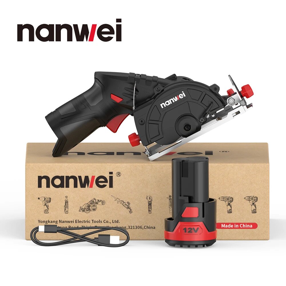 Циркулярная пила NANWEI Mini 12В NW5398-1C