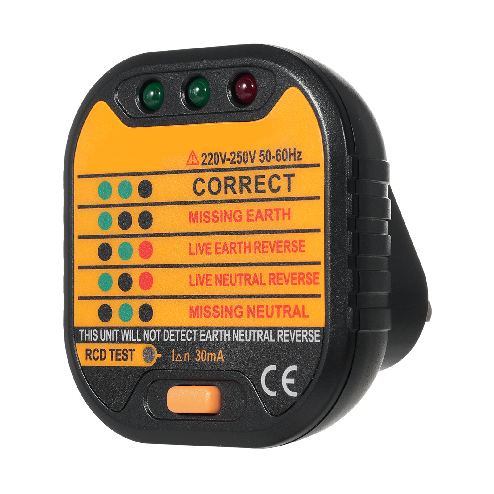 20 В портативный тестер розеток детектор выходного напряжения проверка полярности тестер цепи искатель розеток тестер розеток питания со светодиодным индикатором