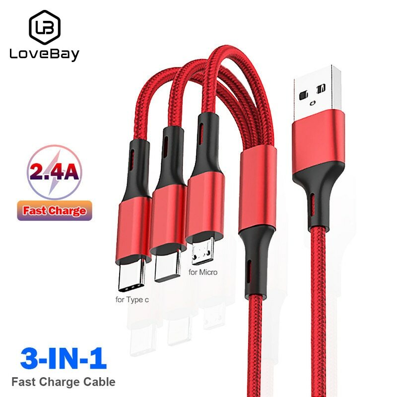 В 1 кабель для быстрой зарядки Type C Micro Charger Multi Usb шнур для зарядки мобильного телефона Multi Usb порт провод
