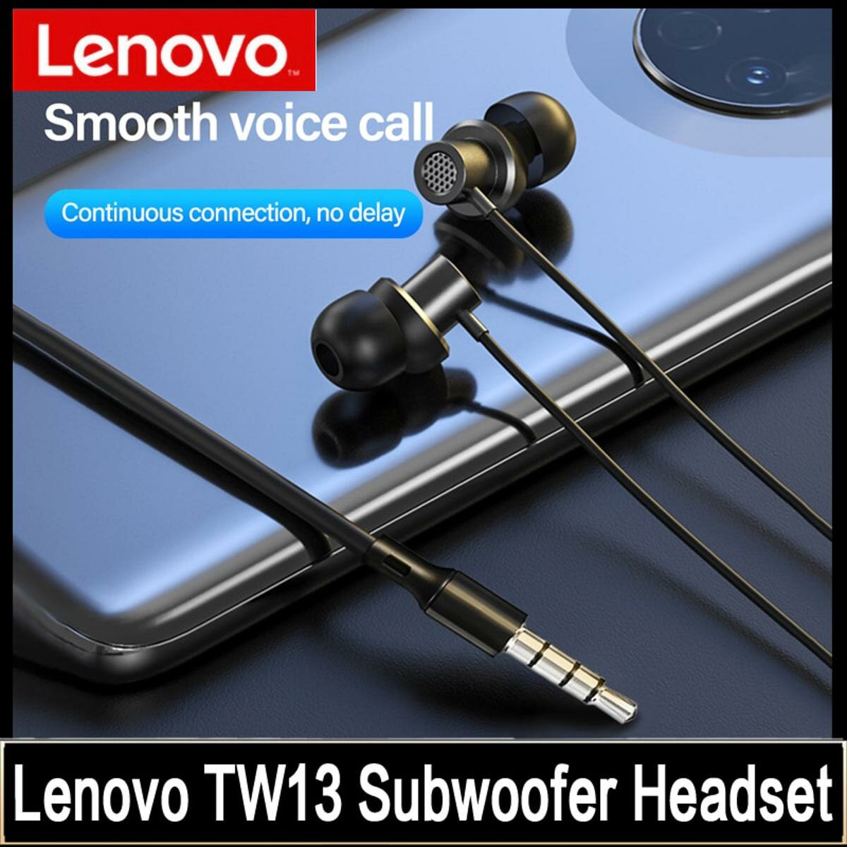 Оригинальные проводные наушники Lenovo Thinkplus TW13, внутриканальные наушники с шумоподавлением, игровая гарнитура, ст