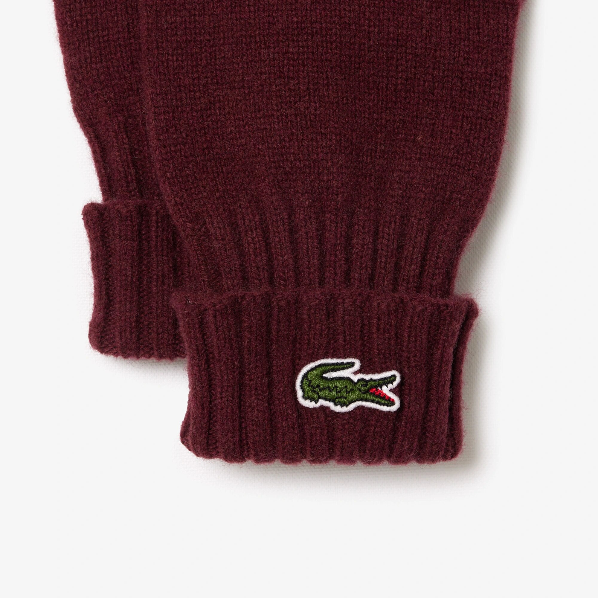Перчатки LACOSTE для мужчин и женщин, размер TS, бордовый — фото 1