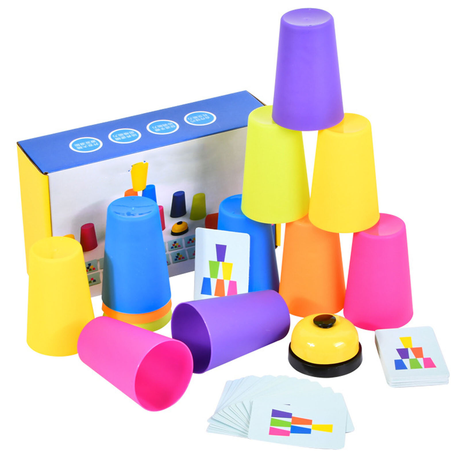 Набор стаканчиков для дошкольного обучения. Прочная игрушка для раннего развития мальчиков и девочек. Интерактивные стаканчики для быстрого развития навыков.