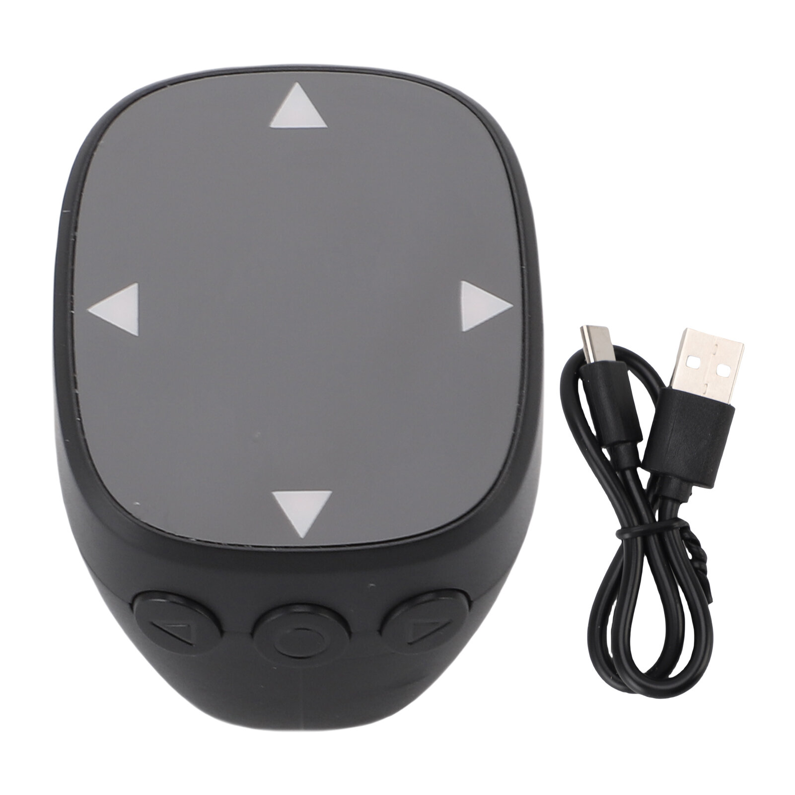 Пульт дистанционного управления Bluetooth с функцией Fingertip, приложение для видеопереворачивания страниц, расстояние 32,8 фута, прокрутка, кольцо для телефона и планшета, черный