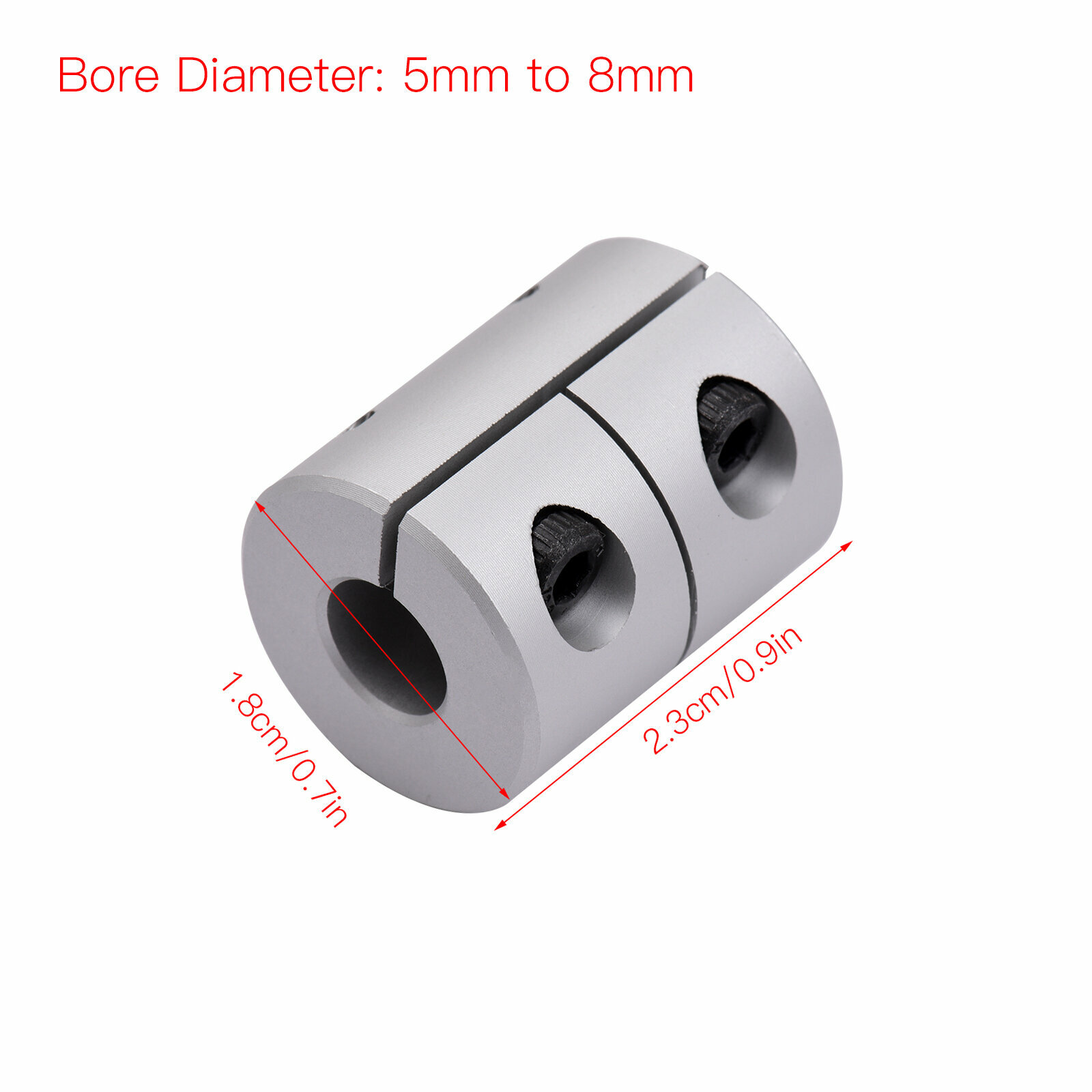 3 шт. Жёсткая муфта вала 5мм8мм L23xD18 для 3Dпринтера, шагового двигателя, ЧПУ 8MM 5MM