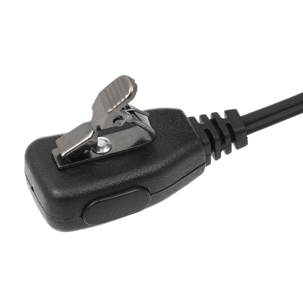 Наушники для рации с акустической трубкой и большим микрофоном, кнопка PTT, совместимы с двухконтактными разъемами раций Motorola