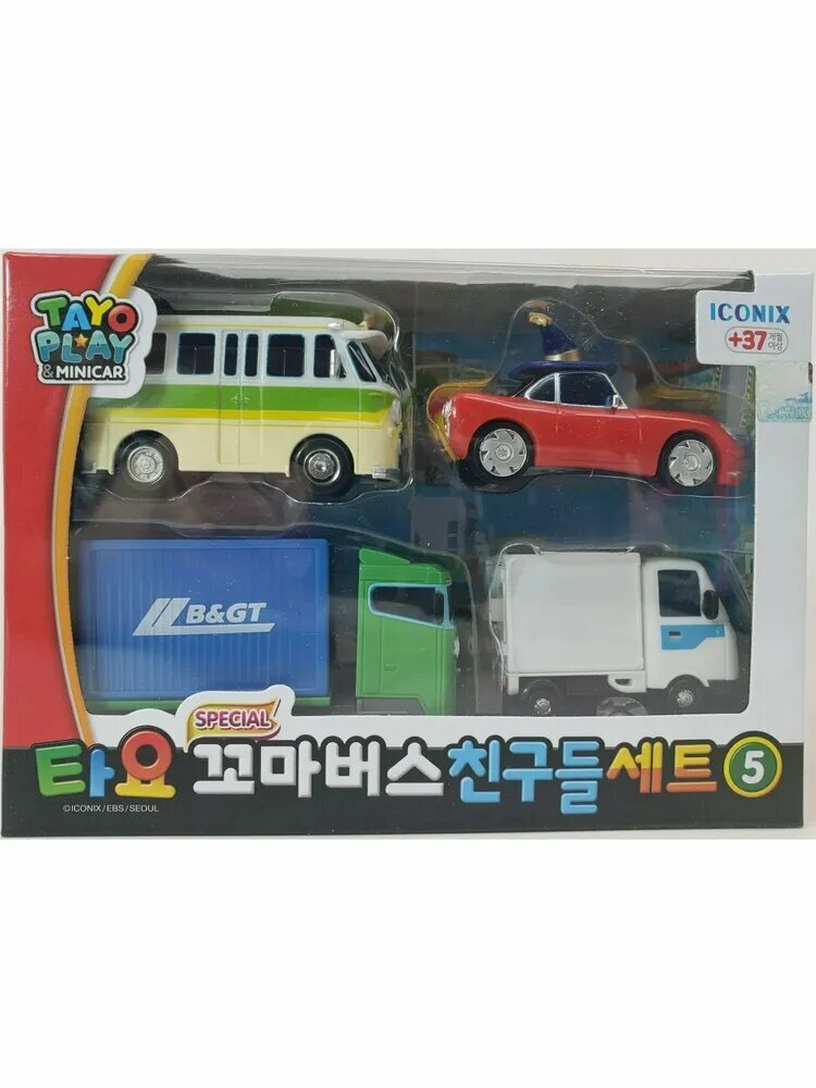 TAYO The Little Bus Набор мини-грузовиков (Коробка из 4 штук)