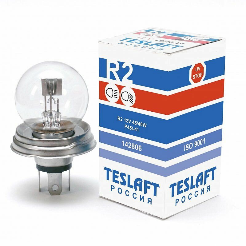 Лампа r2 12V 45/40W P45T TESLAFT